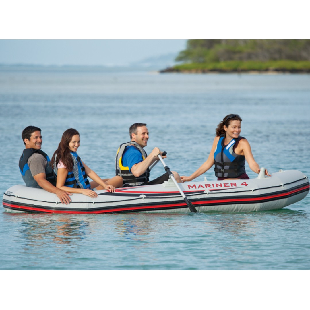 Intex Mariner 4 Inflatable Boat Set, Sports Equipment, Sports & Games ...
