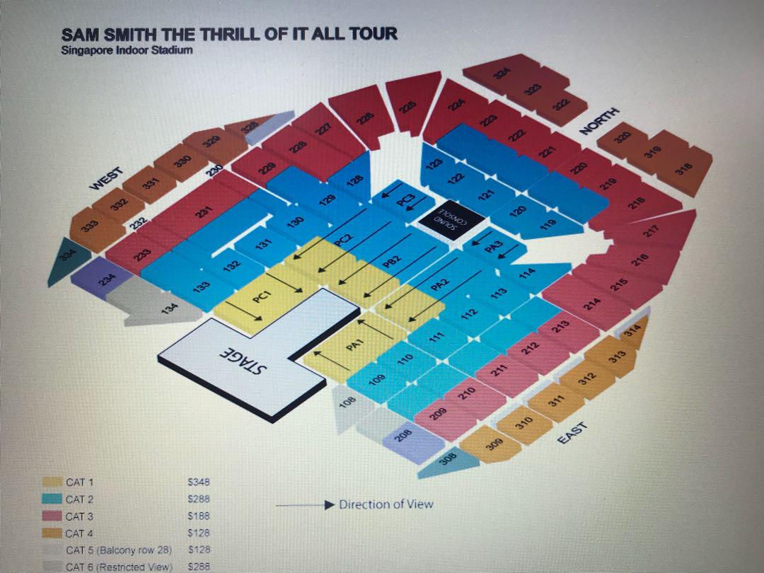 Sam Smith Singapore Concert tickets, Tickets & Vouchers, Event Tickets ...