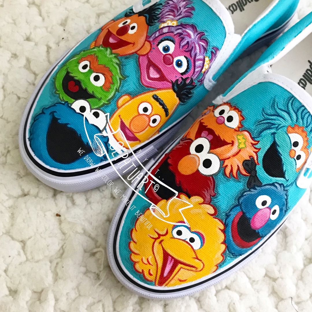 Sesame Street Painted Shoe, Women's Fashion, Footwear, Sneakers on ...