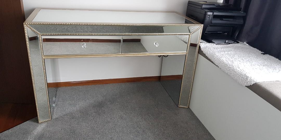 Study Desk full mirror, Furniture & Home Living, Furniture, Tables ...