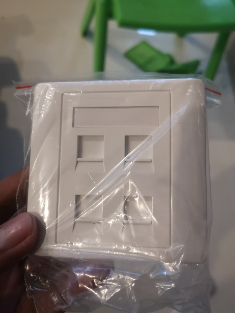 4 Lan Port Face Plate, Everything Else on Carousell