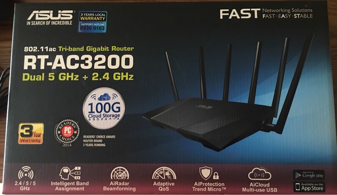Asus AC 3200 Router, Computers & Tech, Parts & Accessories, Networking ...