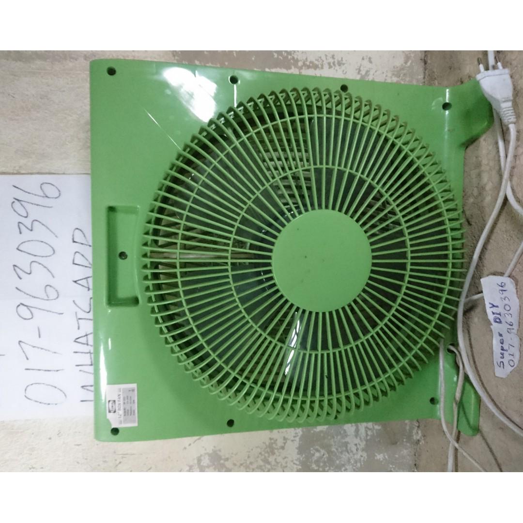 Box Fan 12" inch kipas besar kuat angin 3 speed, Furniture & Home ...