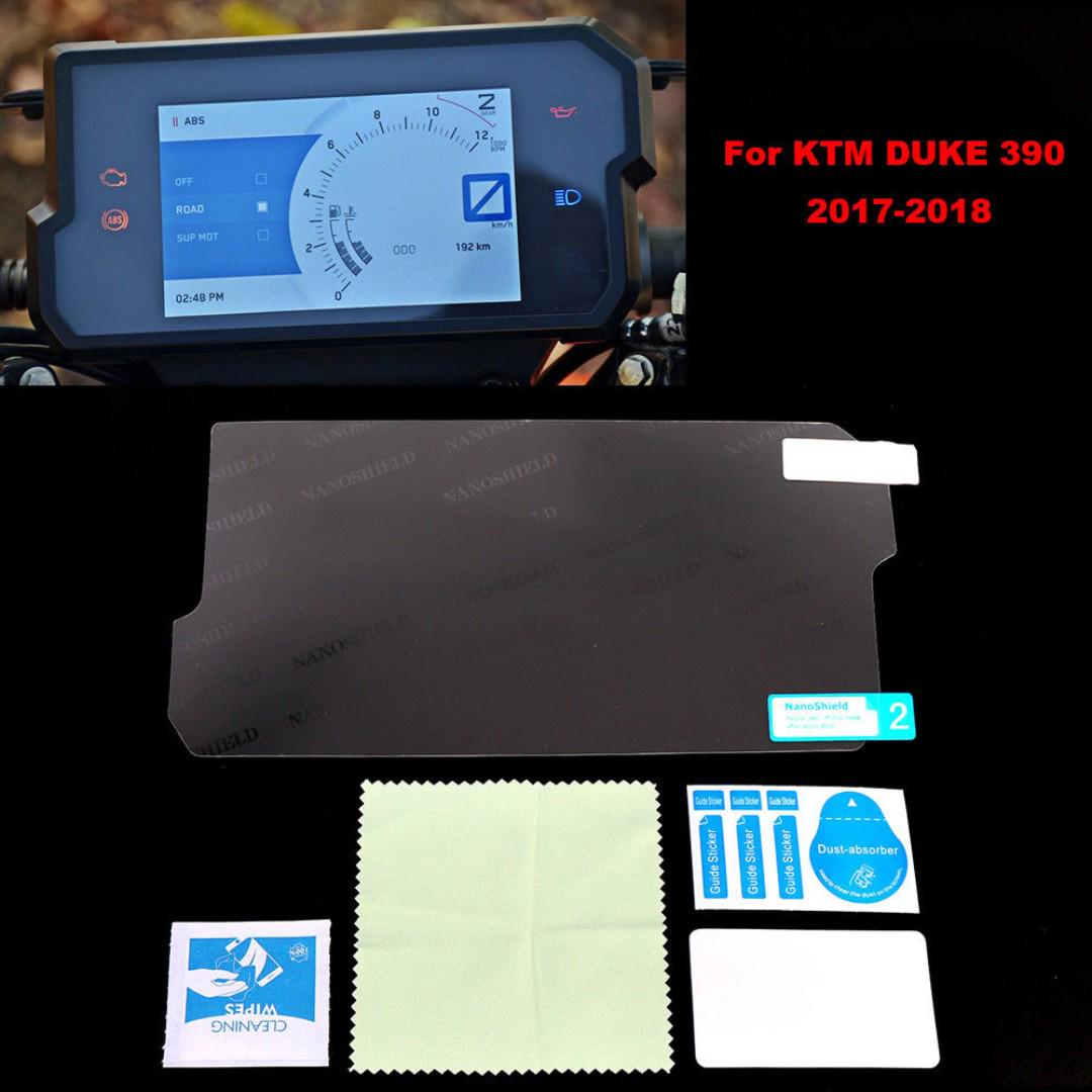 KTM Duke 125, 390 2017-2018 Clear Dashboard Speedo Screen Protector ...