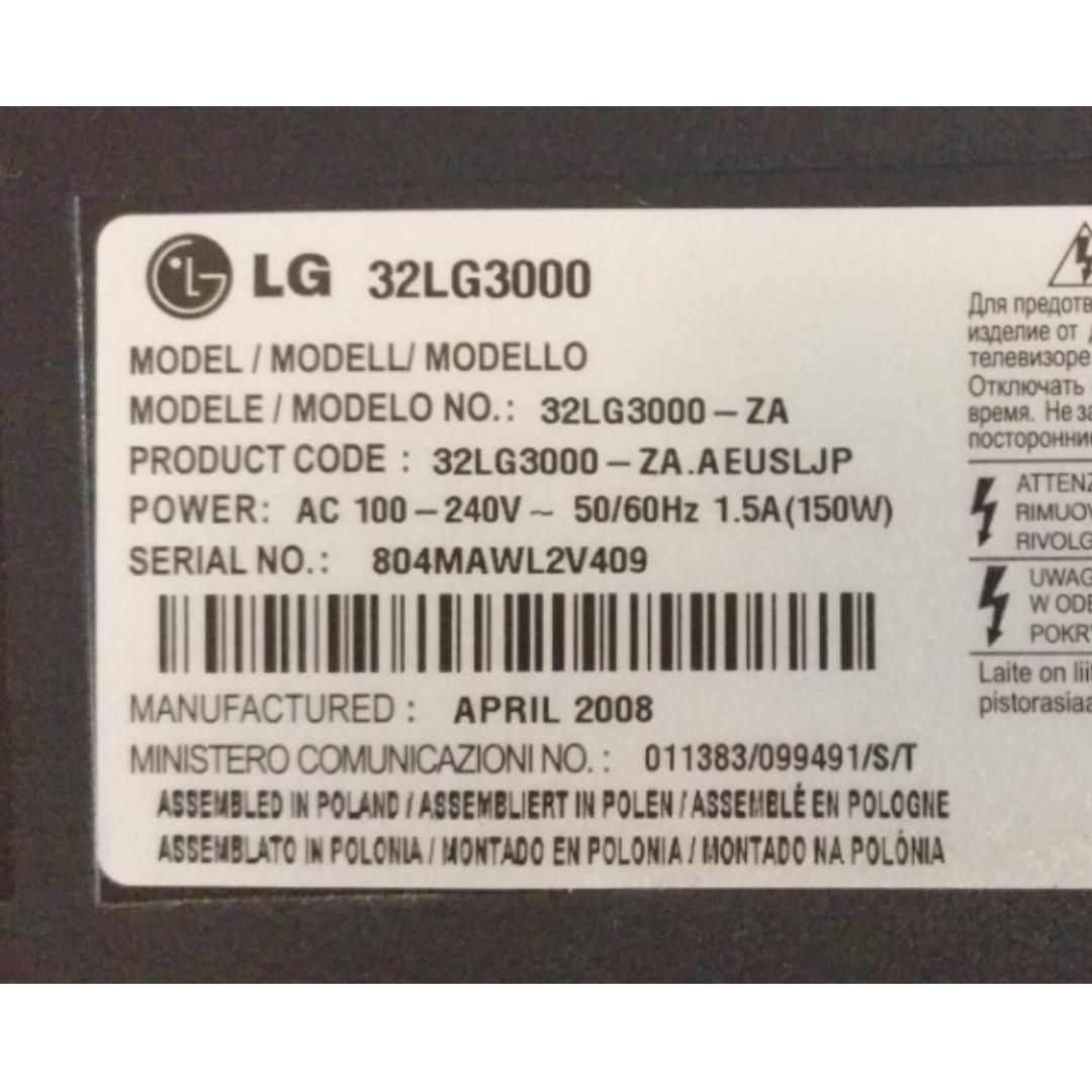 LG 32" LCD TV, TV & Home Appliances, TV & Entertainment, TV on Carousell