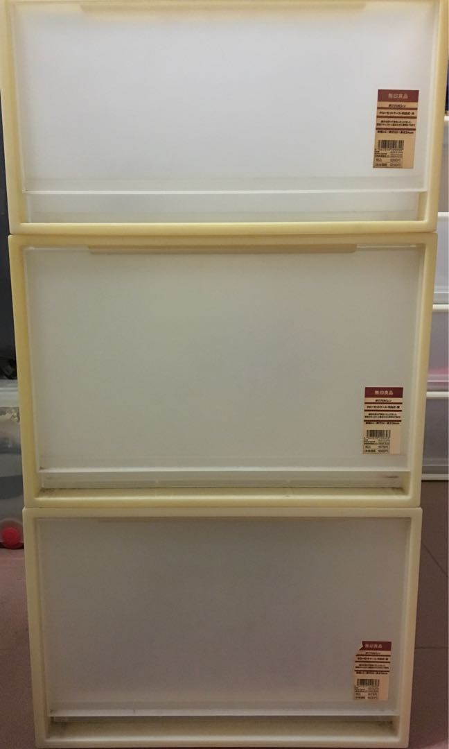 Muji stackable drawer / storage box (L), Furniture & Home Living, Home ...