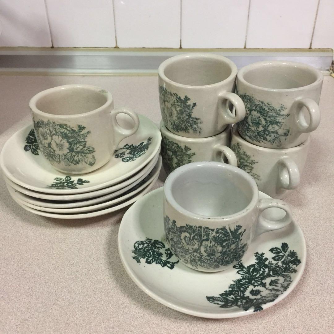 Olden days nostalgic coffee cup set, Furniture & Home Living ...