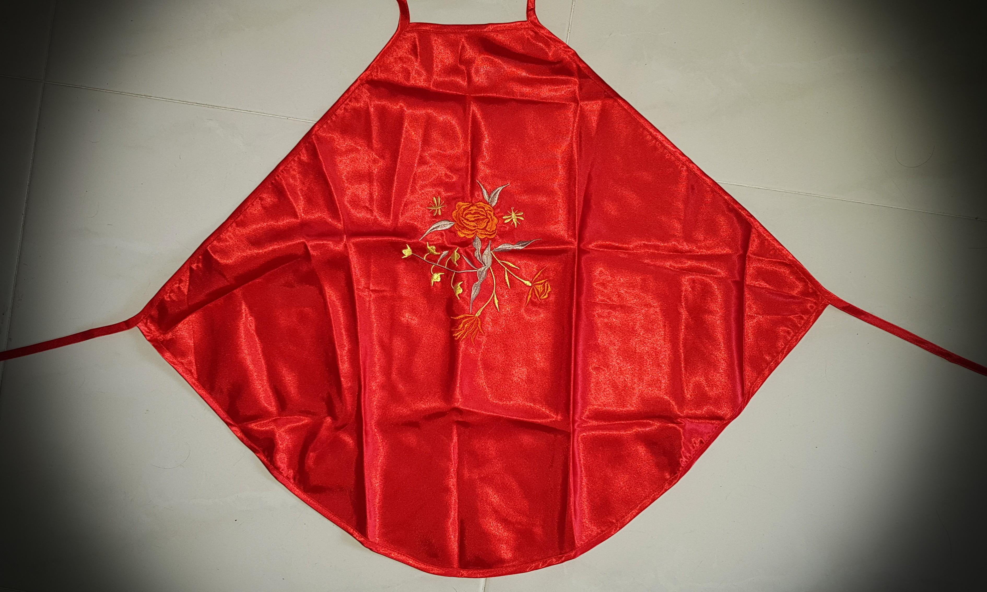 Red Chinese Style Lingeries with Oriental Pearl Tong, Women's Fashion ...