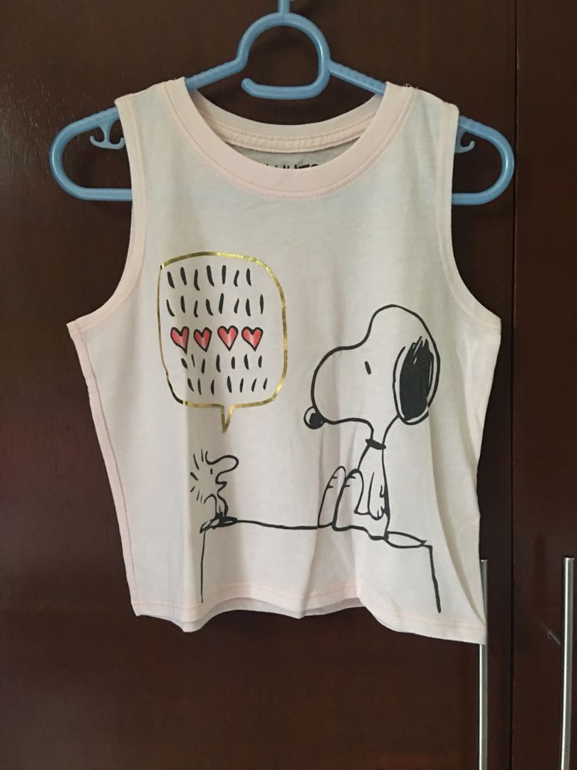 Snoopy tank top, Babies & Kids, Babies & Kids Fashion on Carousell