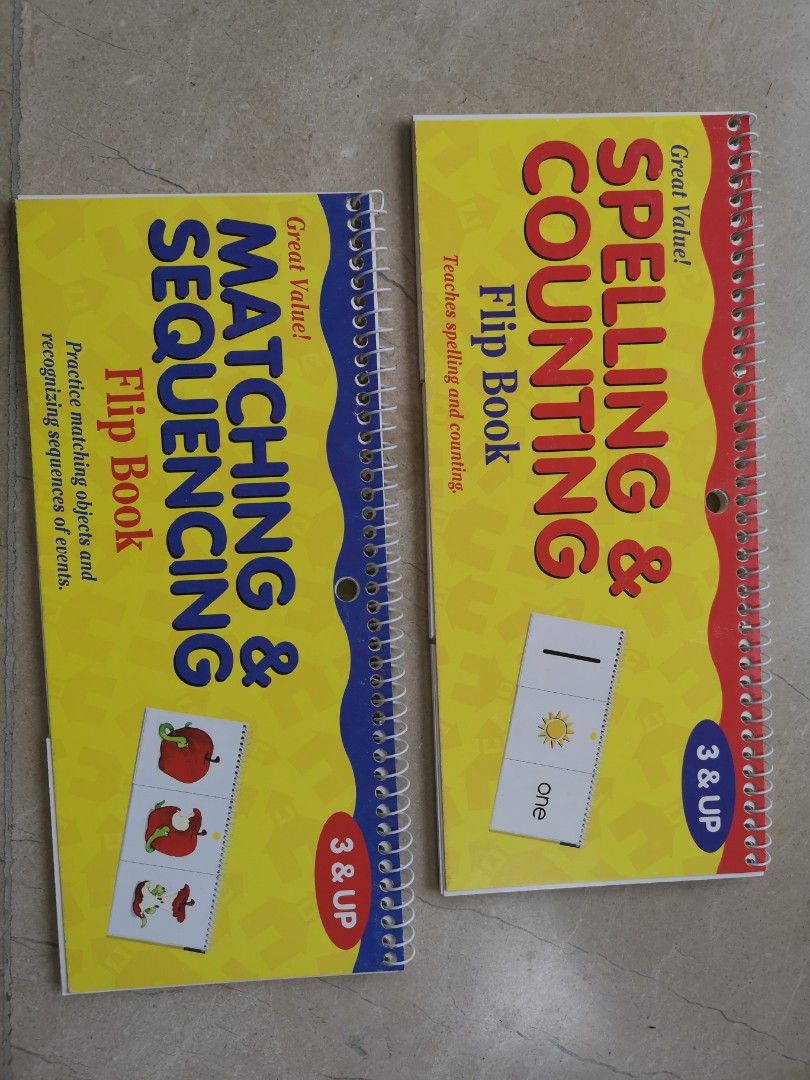 Spelling & Counting and Matching & Sequencing flip books, Hobbies ...