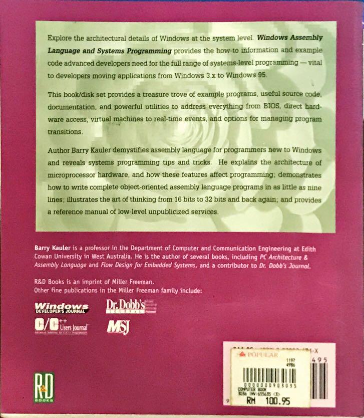 Windows Assembly Language and Systems Programming, Hobbies & Toys, Books & Magazines, Textbooks ...