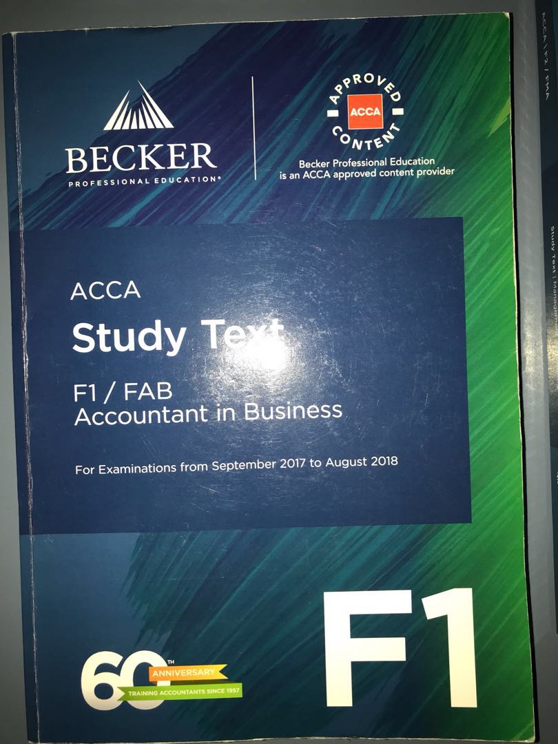 2018 ACCA Study text F1 & F2 ONLY, Hobbies & Toys, Books & Magazines ...