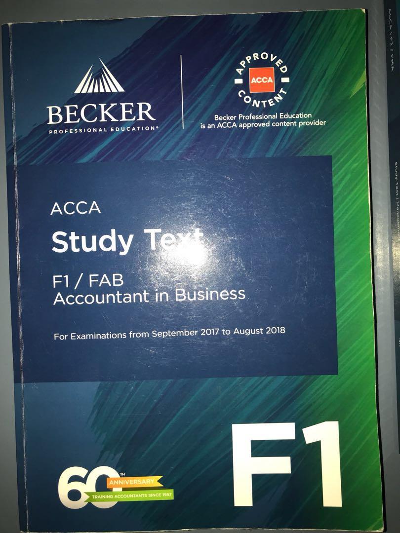 2018 ACCA Study text F1 & F2 ONLY, Hobbies & Toys, Books & Magazines ...