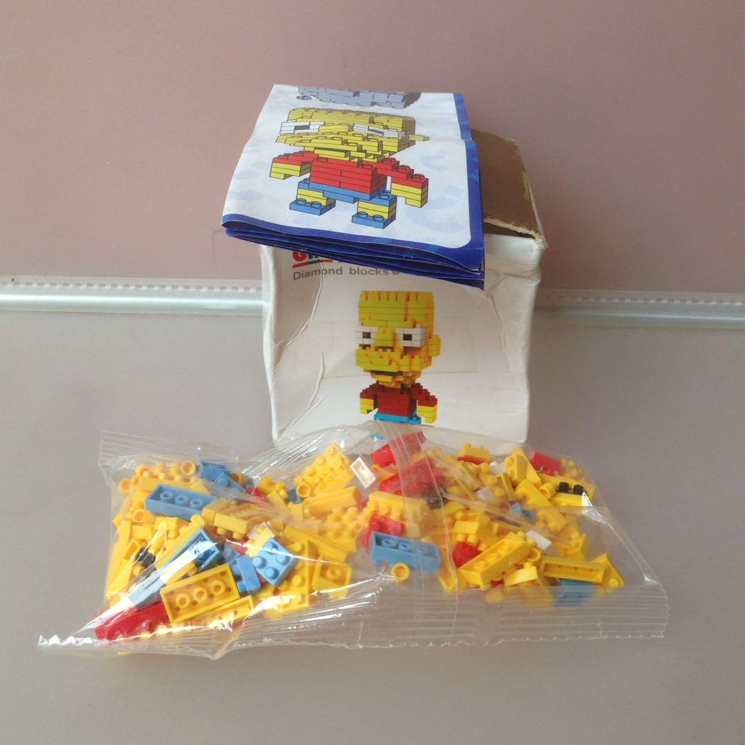 Brick - Loz Diamond Block - Bart Simpson, Toys & Collectibles, Mainan ...