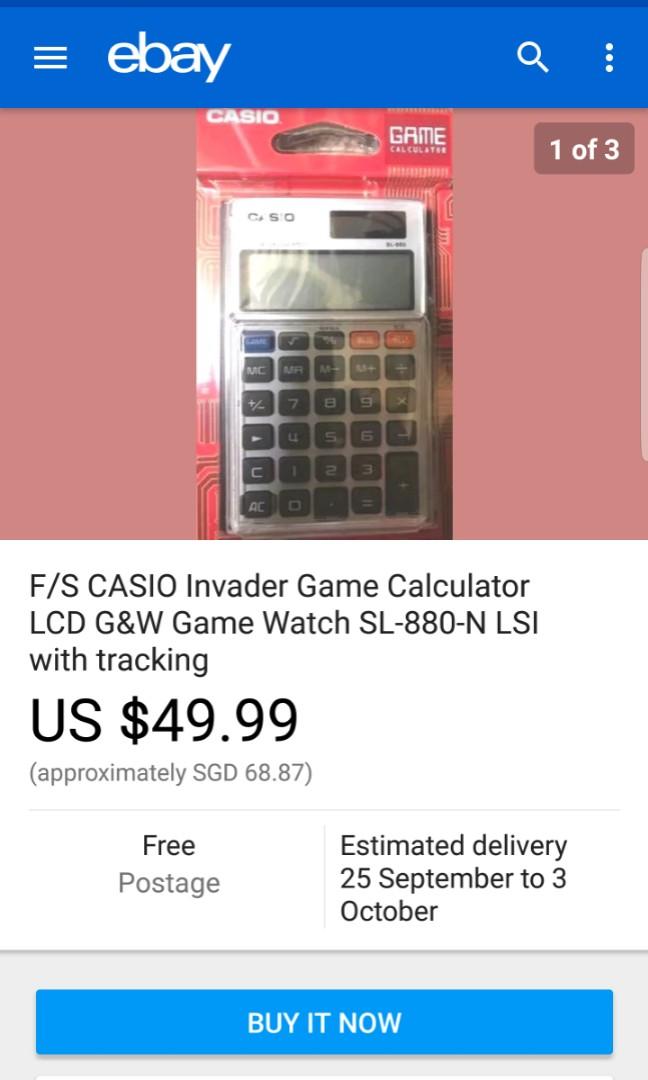 Casio SL-880 Classic Calculator Game from the 80s - New Release Only ...