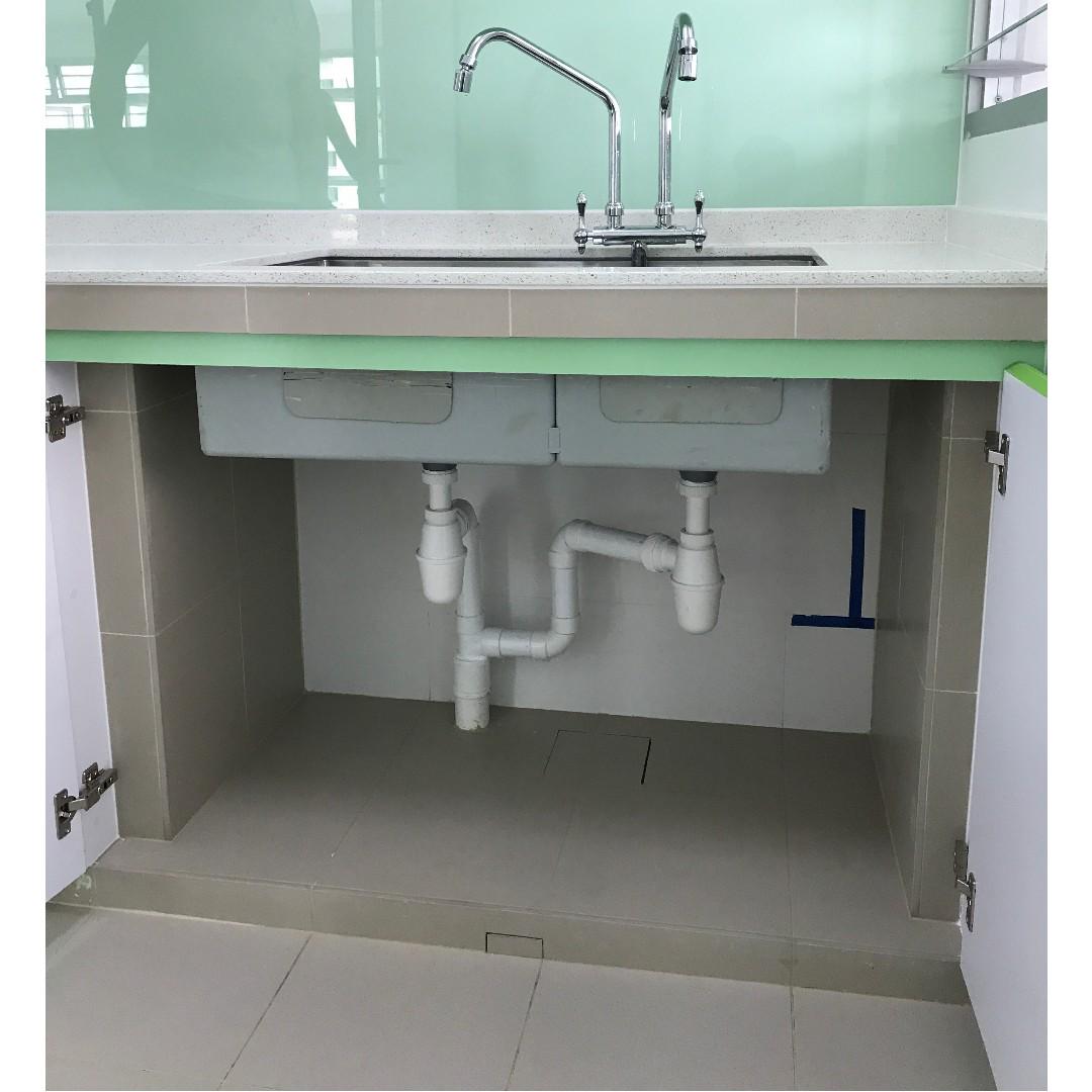 Construct 4ft Concrete Basin for Kitchen Cabinet, Furniture & Home ...