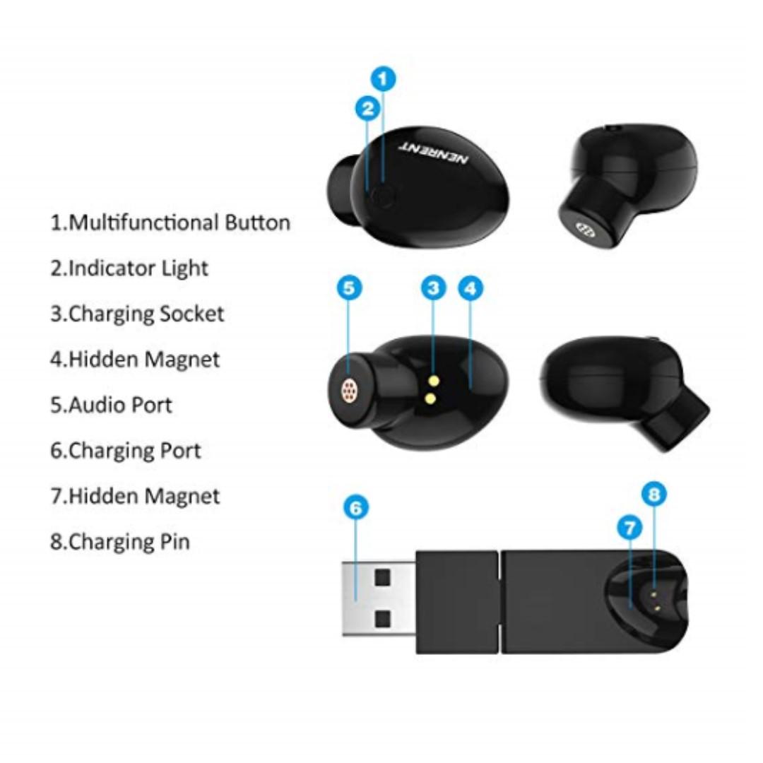 EZ Generation Bluetooth Earbud,Smallest Mini Invisible V4.1 Wireless ...