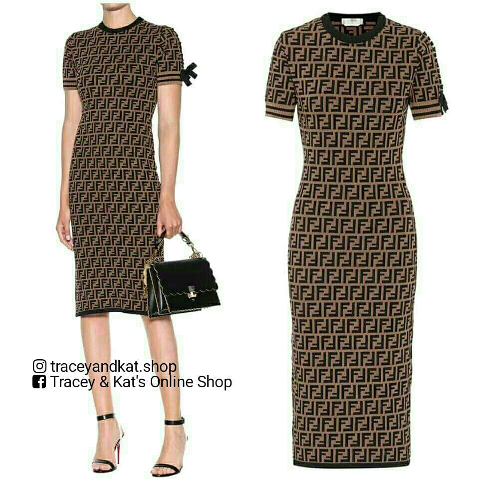 Fendi Inspired Dress, Women's Fashion, Dresses & Sets, Dresses on Carousell