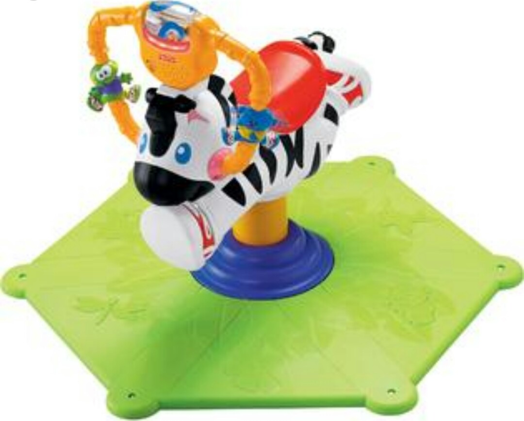 Fisher Price Bounce & Spin Zebra, Everything Else on Carousell
