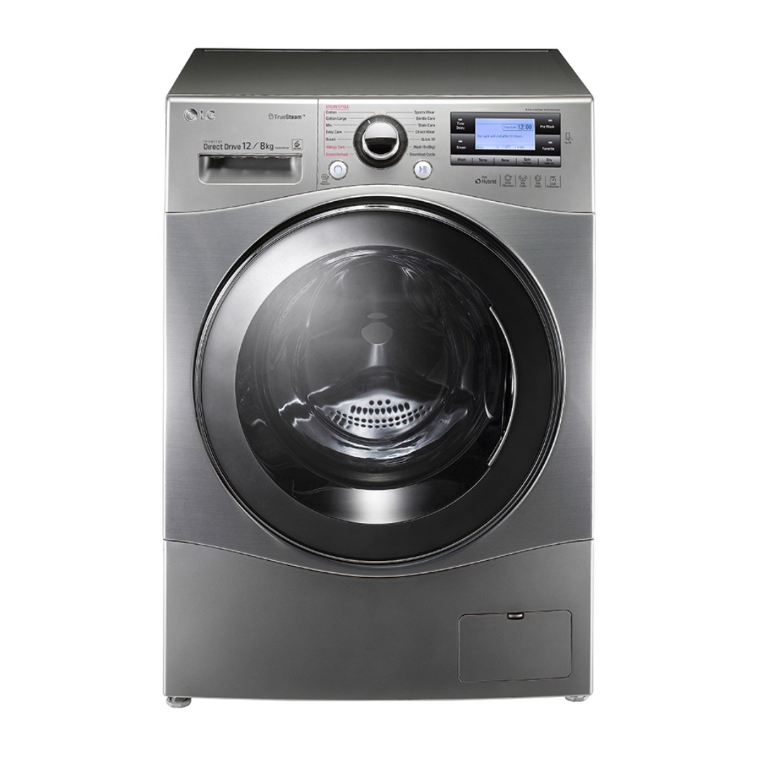 LG 12/8kg, 6 Motion Inverter Direct Drive Washer Dryer F1612DBGE, TV ...