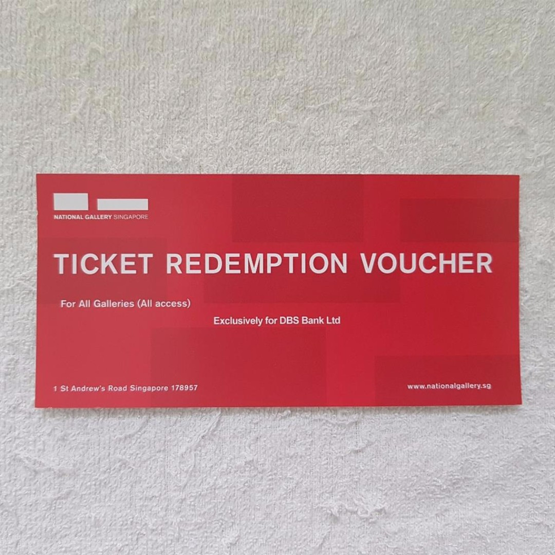 National Gallery Ticket Redemption Voucher , Tickets & Vouchers, Vouchers on Carousell
