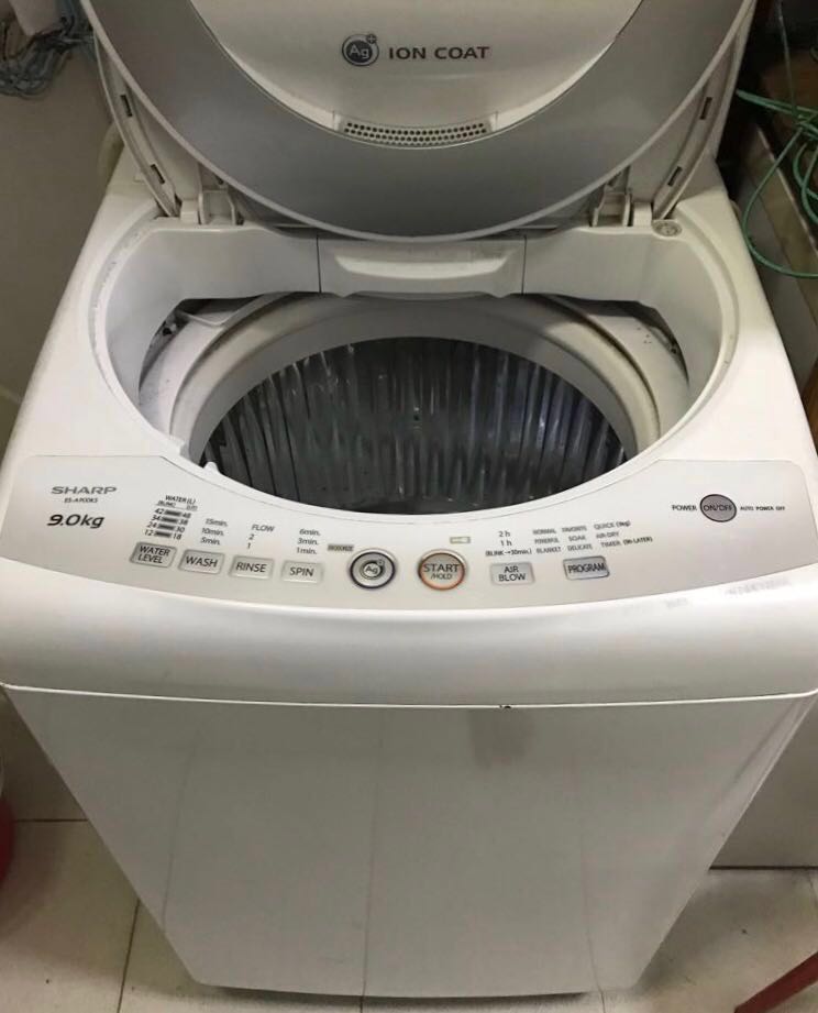 Sharp 9.0kg top load washing machine, TV & Home Appliances, Washing ...