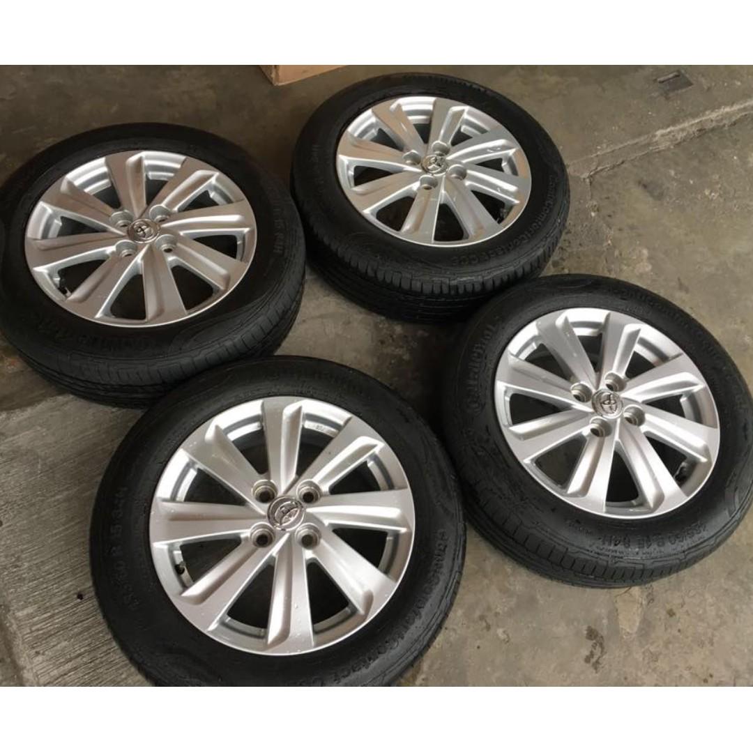 SPORT RIM 15inch TOYOTA VIOS ORIGINAL + TYRE 90%, Auto Accessories on ...