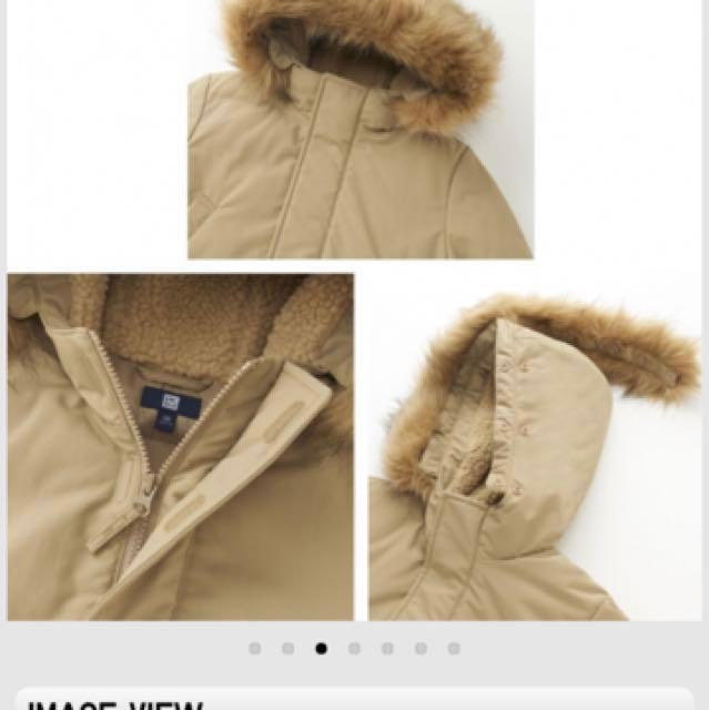 Uniqlo Boy’s warm lined jacket in Navy, Babies & Kids, Babies & Kids ...