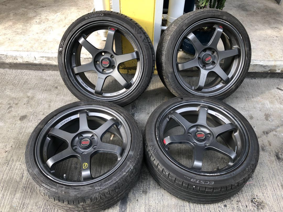Volks Racing OEM sport rim set, Car Accessories, Tyres & Rims on Carousell