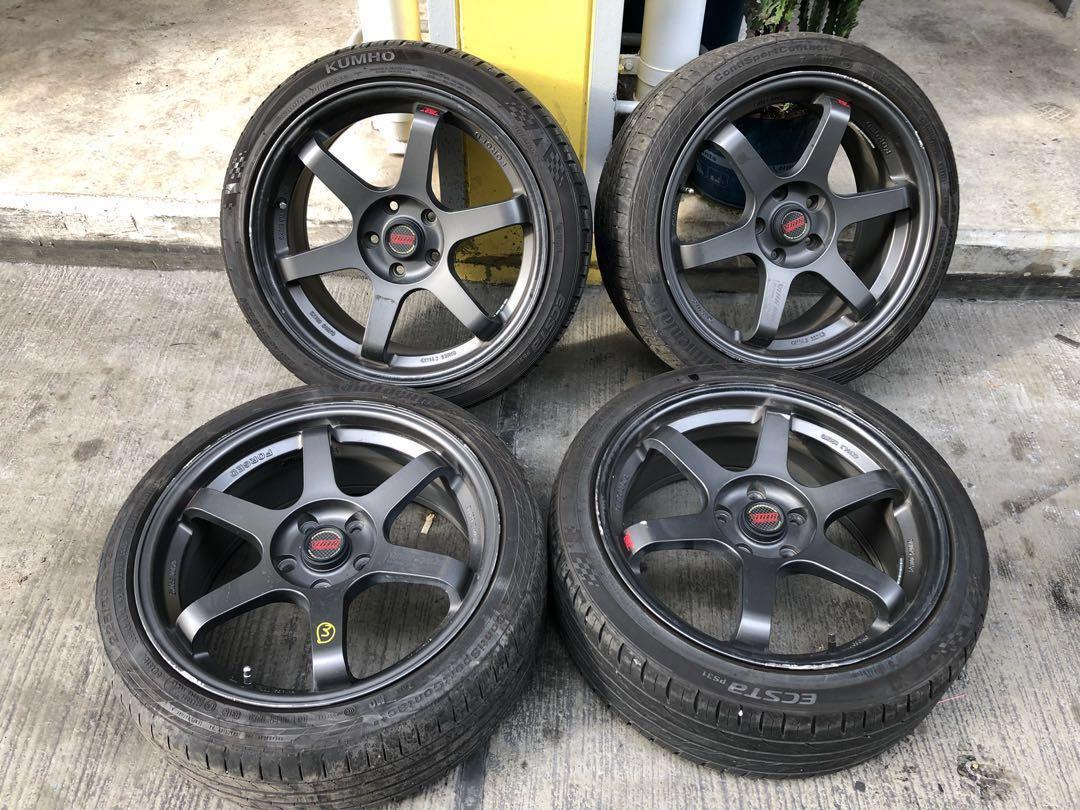 Volks Racing OEM sport rim set, Car Accessories, Tyres & Rims on Carousell