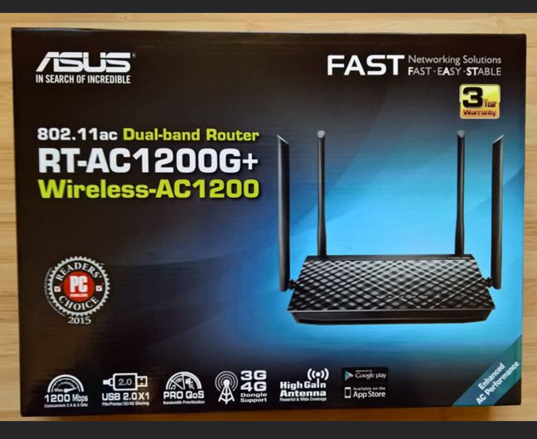 ASUS RT-AC1200G+ Wireless Router, Computers & Tech, Parts & Accessories ...