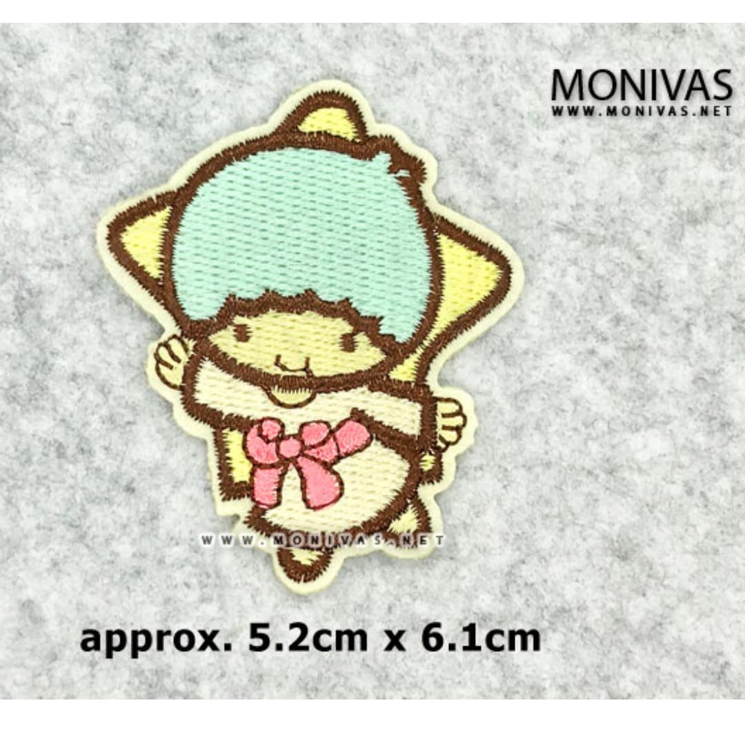 Kiki Little Twin Stars Embroidery Iron On Patch Sanrio Decorations ...