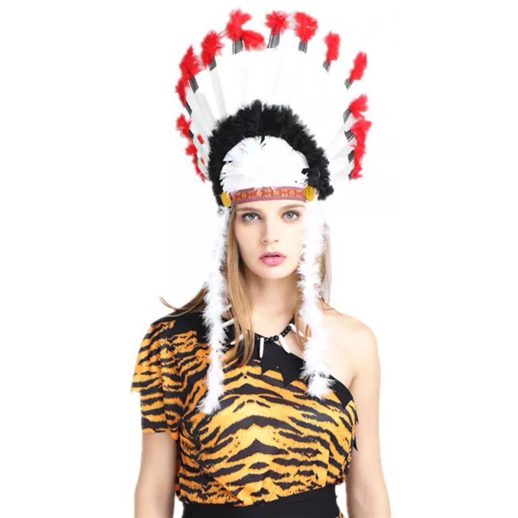 *INSTOCK* Red Indian Adult Costume, Women's Fashion, Dresses & Sets ...