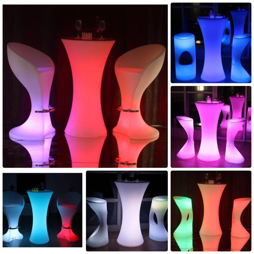 LED Bar Stool Chair and high bar table counter, Furniture & Home Living ...
