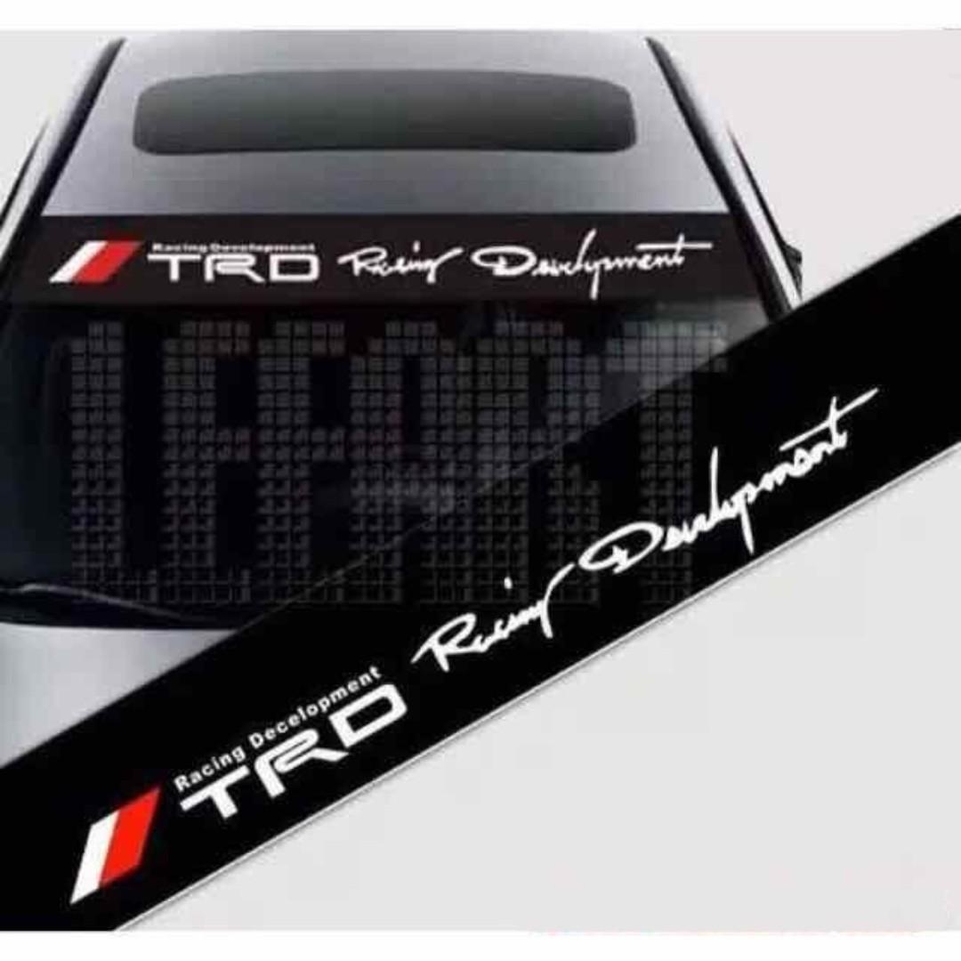 Toyota Cars TRD Sticker Windshield Sun Break Style, Car Parts ...