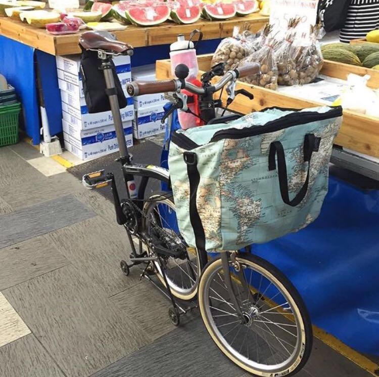 Valeria’s Folding Basket (with frame) for Brompton, Sports Equipment ...