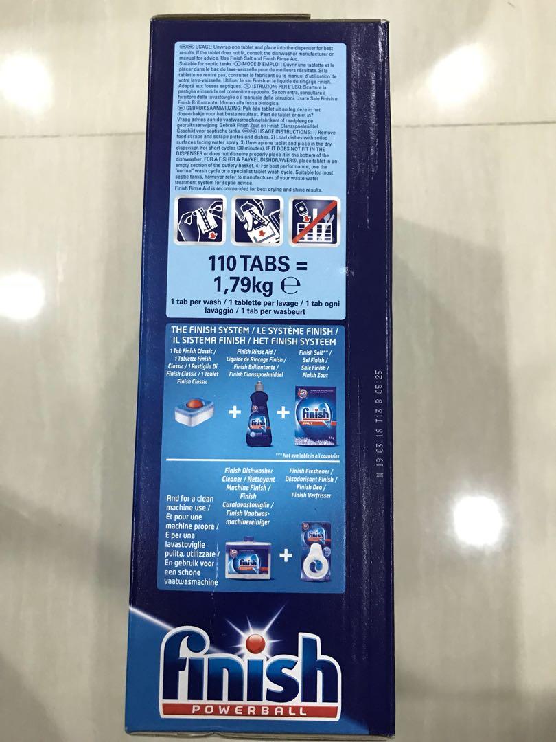 "Finish" Dishwasher Detergent Tablet Form (110 tablet), Furniture ...