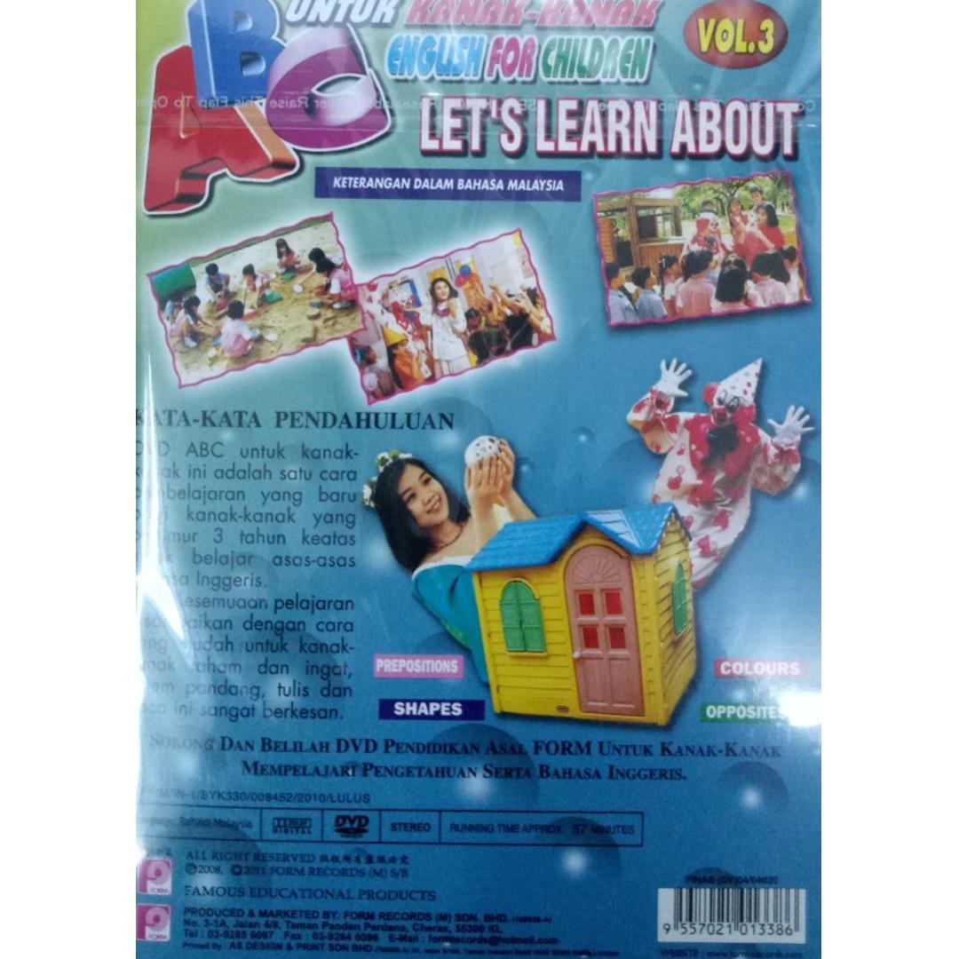 ABC English For Children Telling Time Untuk Kanak-kanak Vol.3 DVD ...