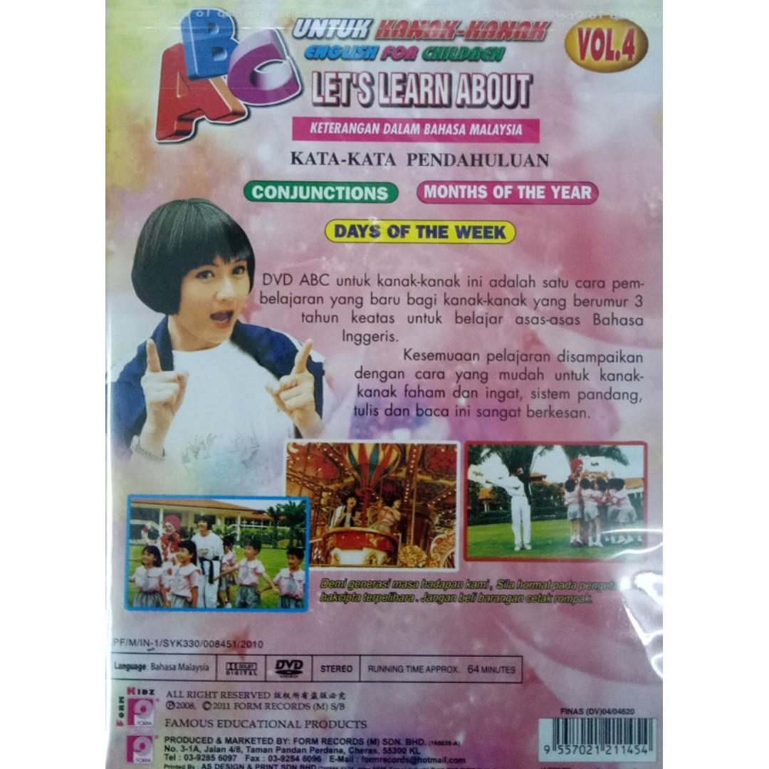 ABC English For Children Telling Time Untuk Kanak-kanak Vol.4 DVD ...