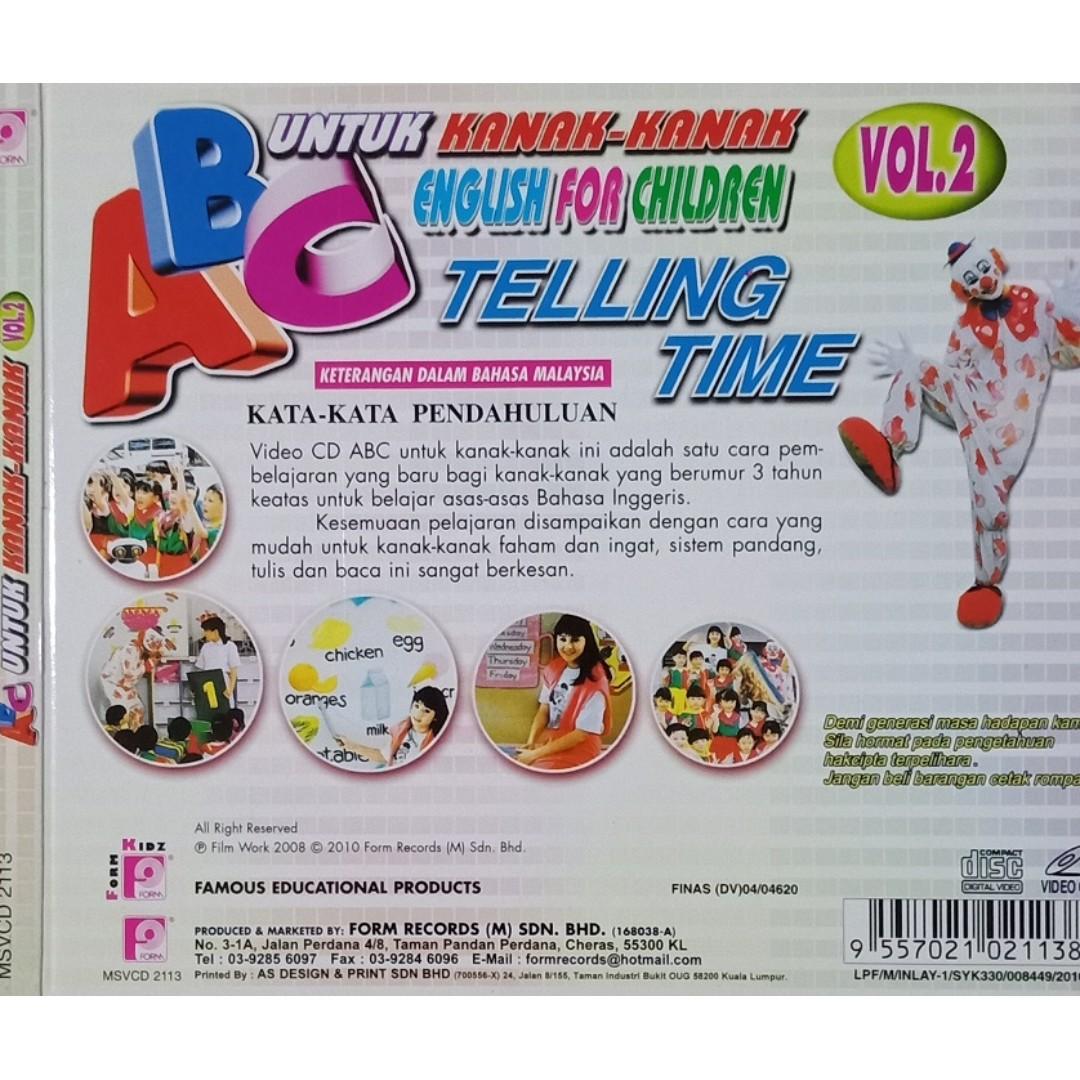 ABC English For Children Untuk Kanak-kanak Vol.2 VCD, Hobbies & Toys, Music & Media, CDs & DVDs ...