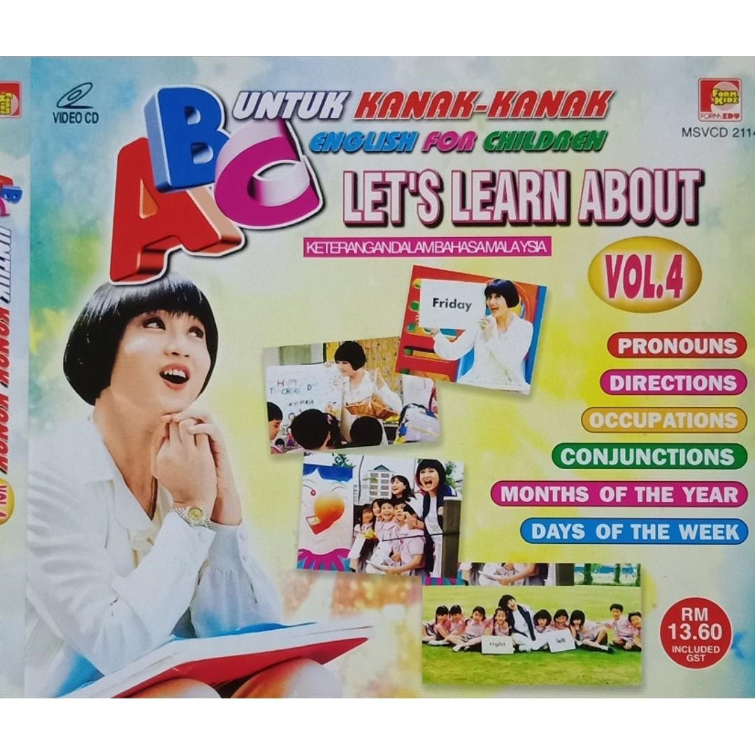 ABC English For Children Untuk Kanak-kanak Vol.4 VCD, Hobbies & Toys, Music & Media, CDs & DVDs ...