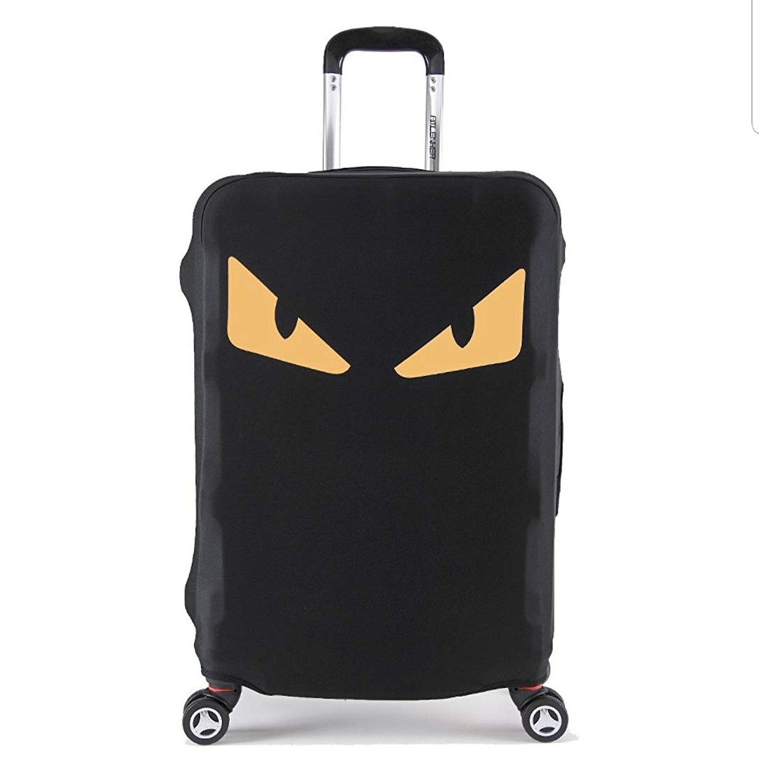 Fendi inspired Monster Eyes Travel Luggage Sleeves Protector Black ...