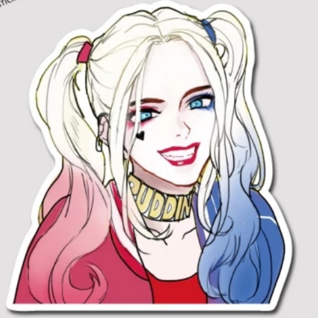 Harley Quinn luggage sticker, Hobbies & Toys, Stationery & Craft, Art ...