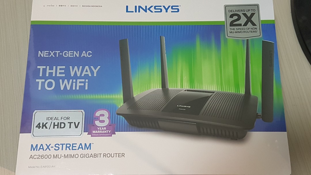 LYNKSYS MAX-STREAM EA8100 Gigabit Wifi Router, Computers & Tech, Parts ...