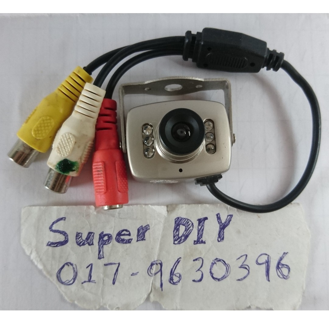 mini tiny DVR CCTV camera full HD RCA cable, Furniture & Home Living, Security & Locks, Security ...