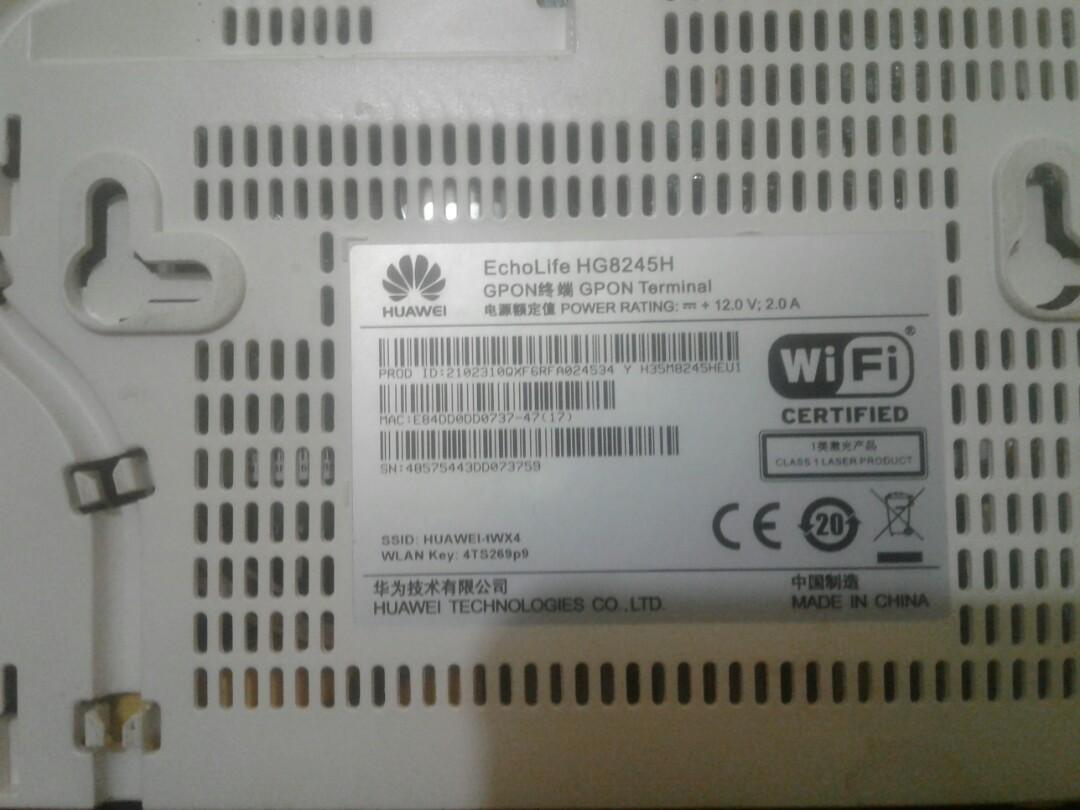 Modem Router Wi-Fi HUAWEI HG 8245, Elektronik, Lainnya di Carousell