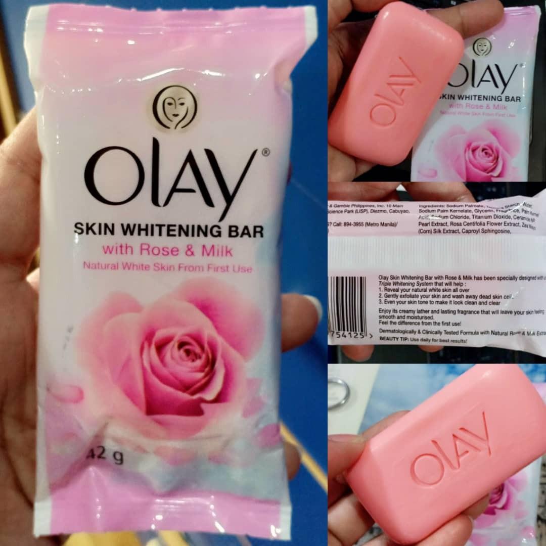 Olay Skin Whitening Bar With Rose And Milk 42g Beauty And Personal Care