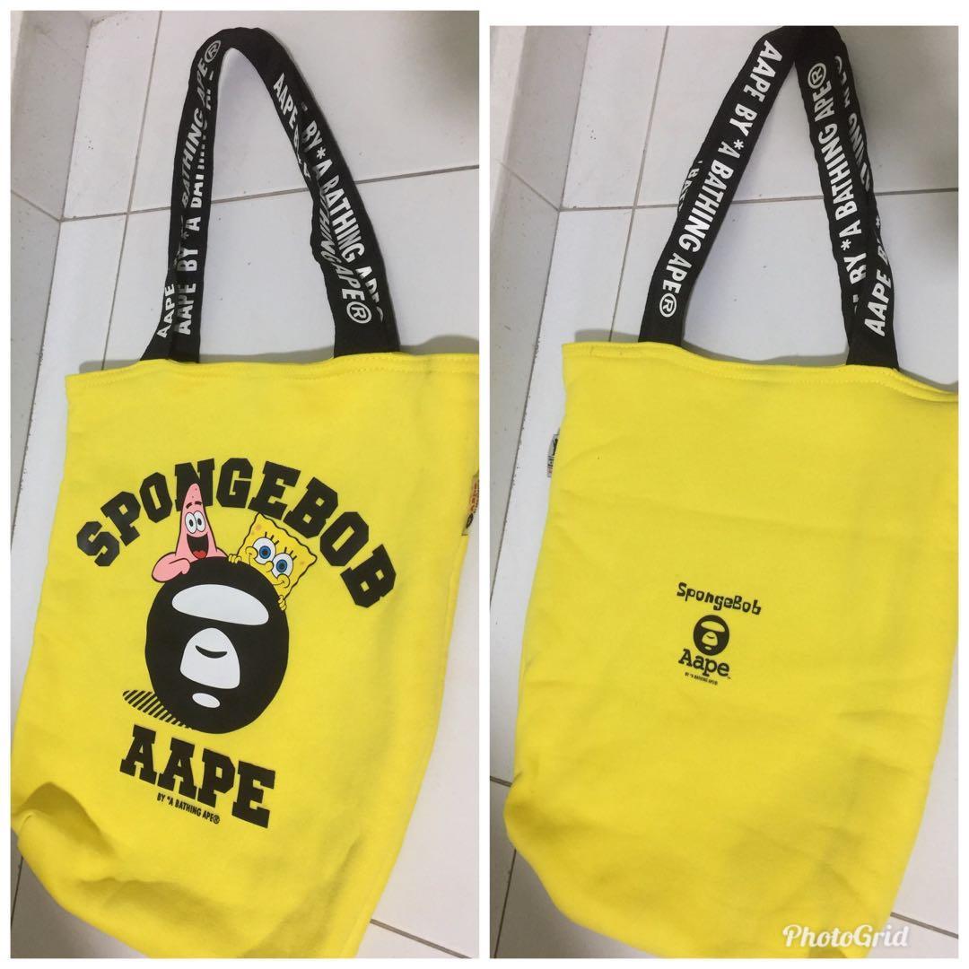 SpongeBob Aape Tote, Women's Fashion, Bags & Wallets, Tote Bags on ...