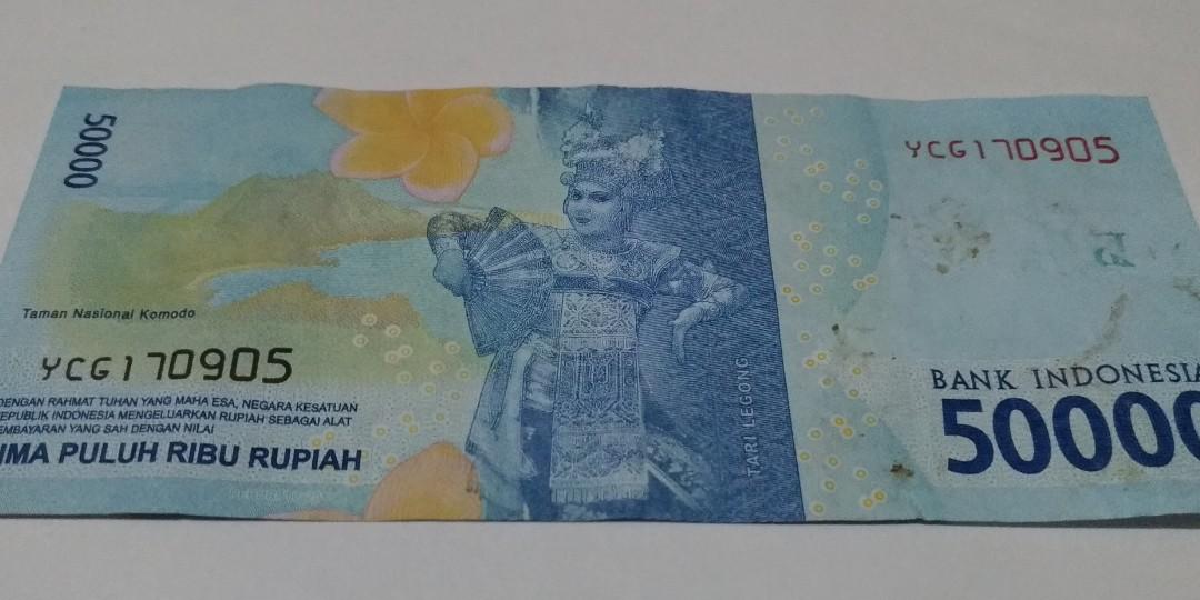 Uang 50 rb seri ulang tahun, Antik, Uang Lama di Carousell