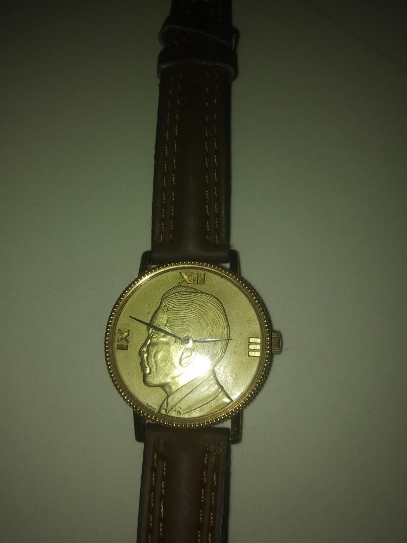 vintage ferdinand marcos gold comemoratory watch, Luxury, Watches on ...